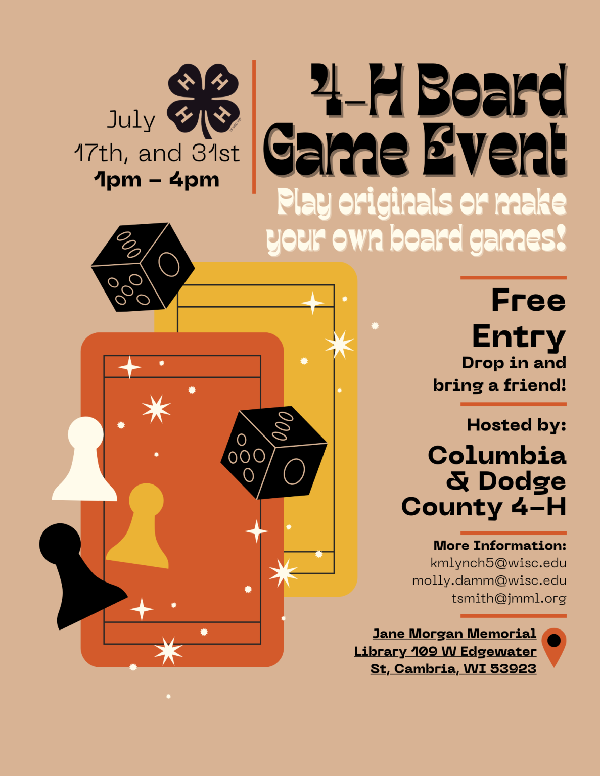 🎲Board Game Event with 4-H🎲 – Extension Dodge County
