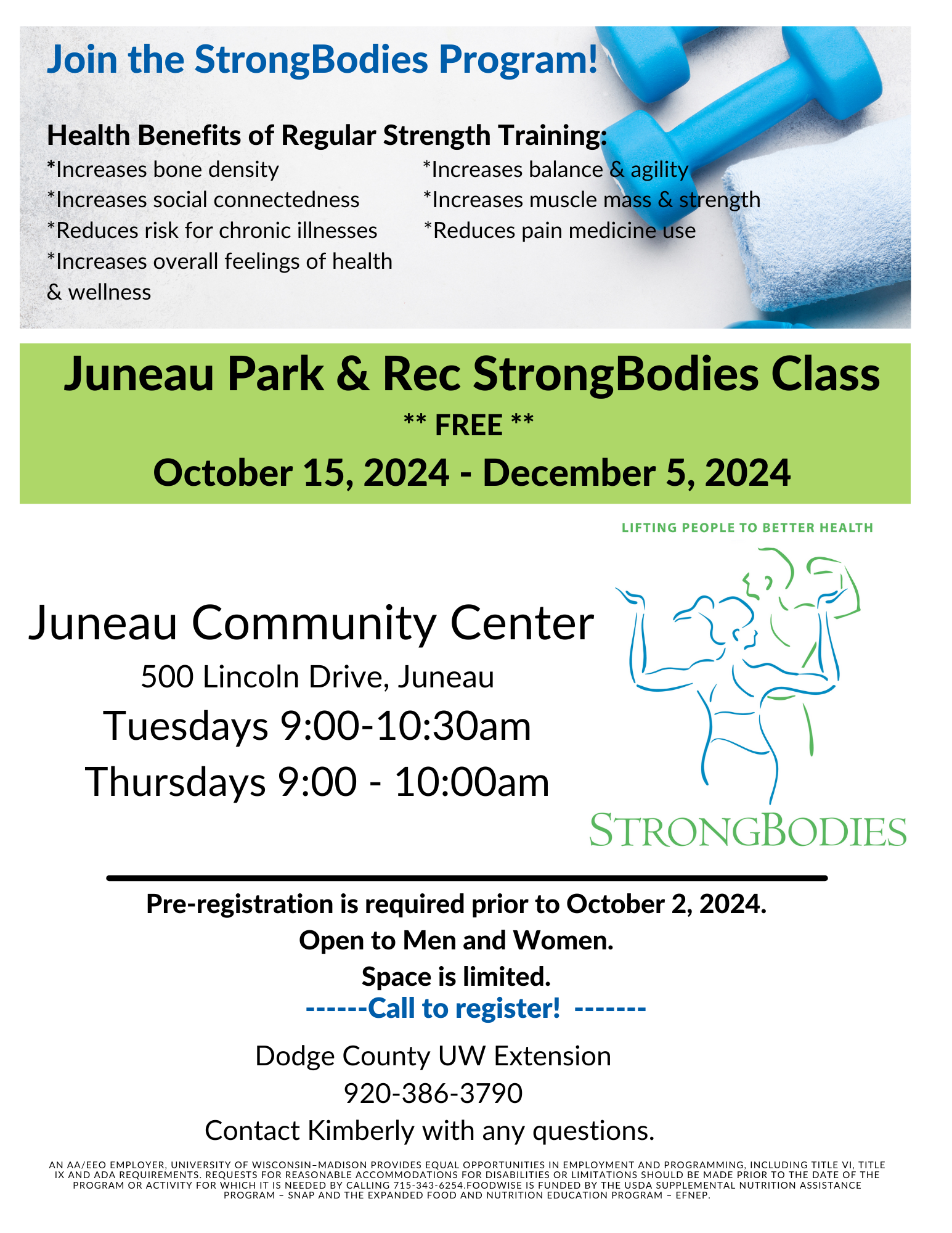 Need some help with balance? Check out Strong Bodies! – Extension Dodge ...